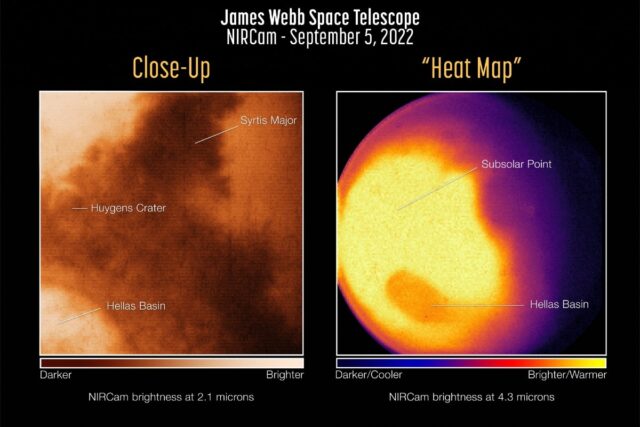 NASA's James Webb Space Telescope captured interesting pictures of Mars ...